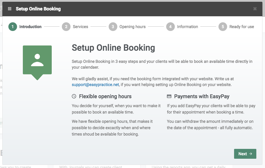 Online Booking form that is easy to set up in a few steps!