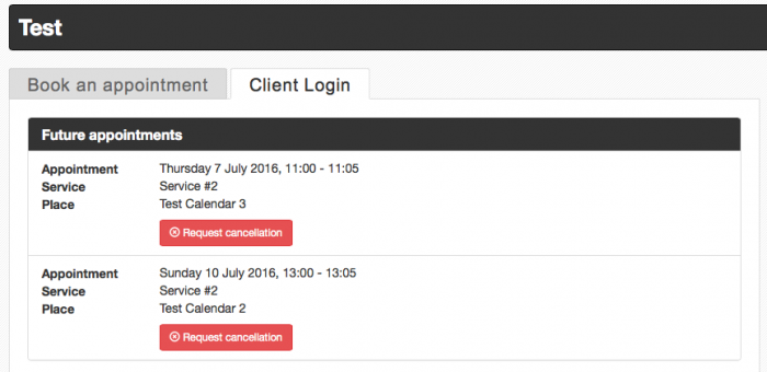 Client login functionality - 3 login options for clients
