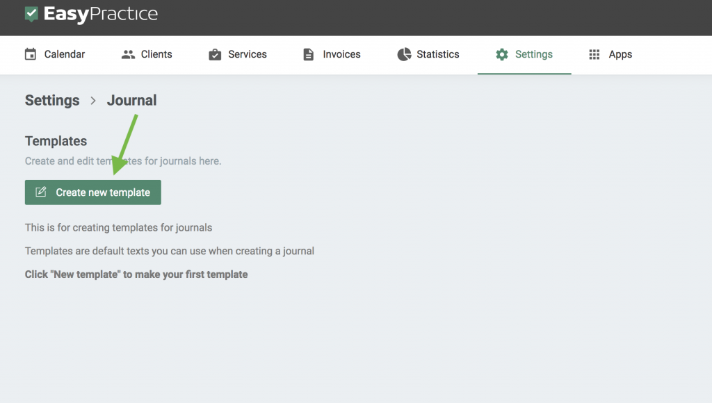 Journal settings allow you to add useful tables or charts