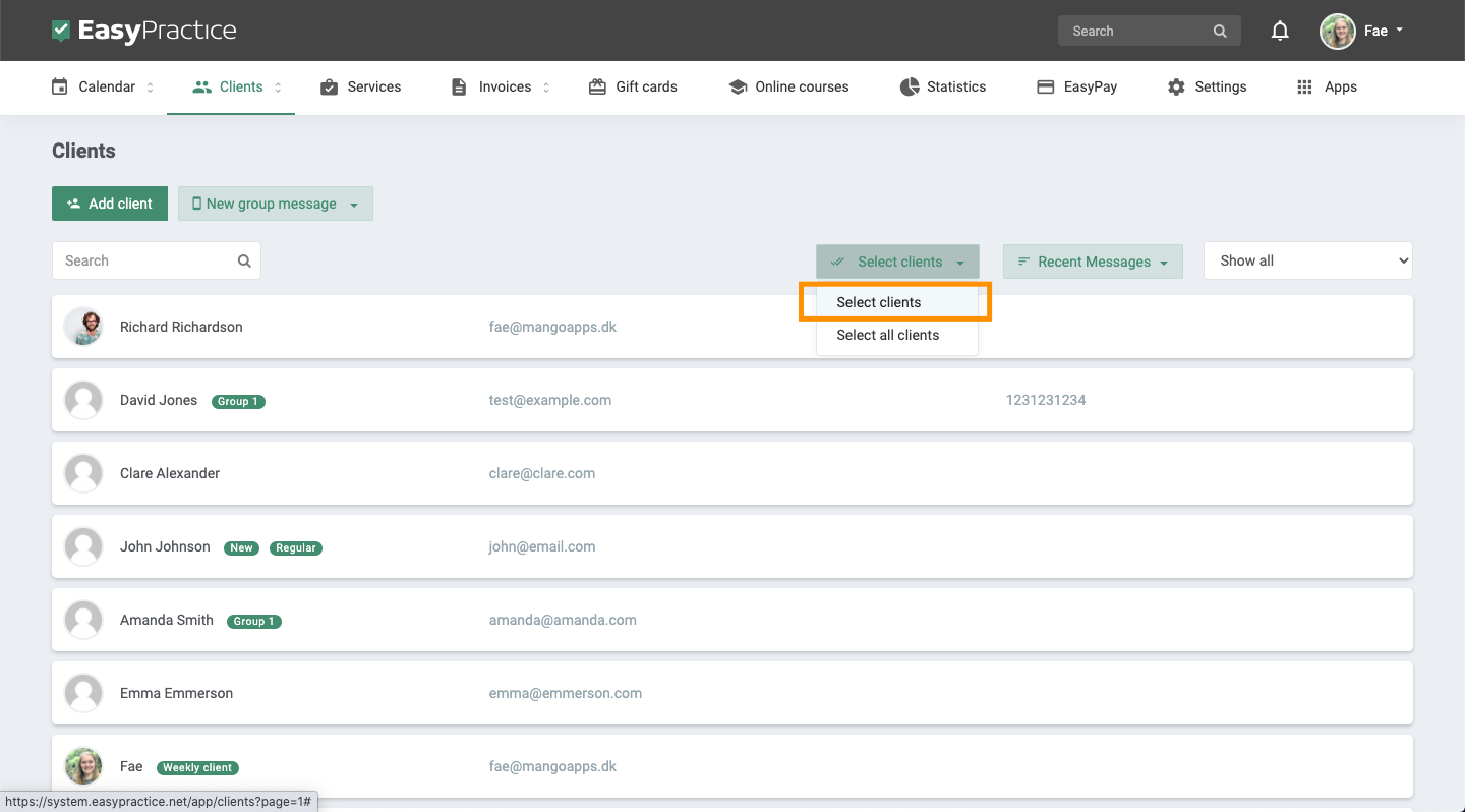Send group emails for better communication with your clients!