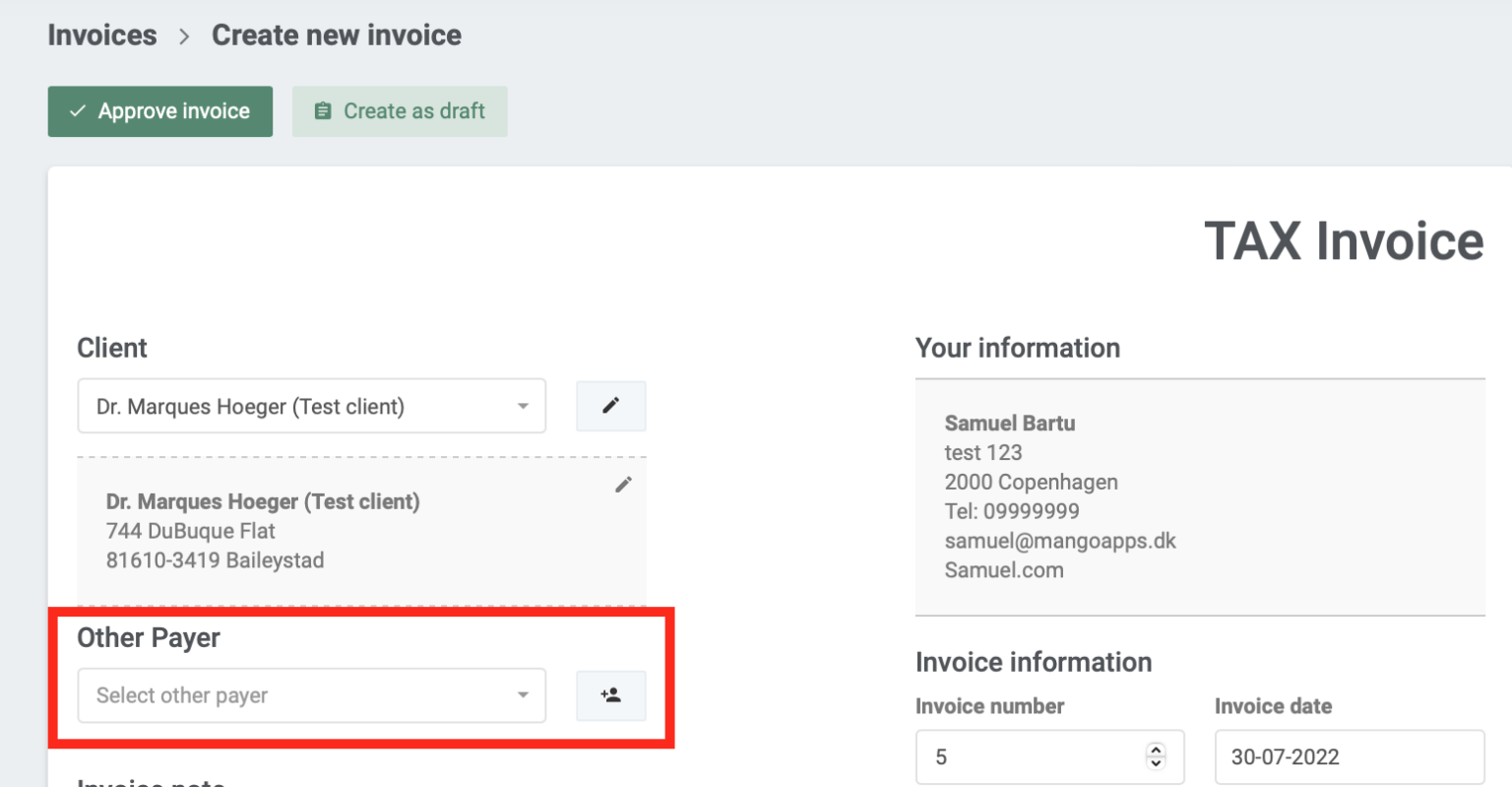 New feature 2022: Learn how to split invoices with other payers